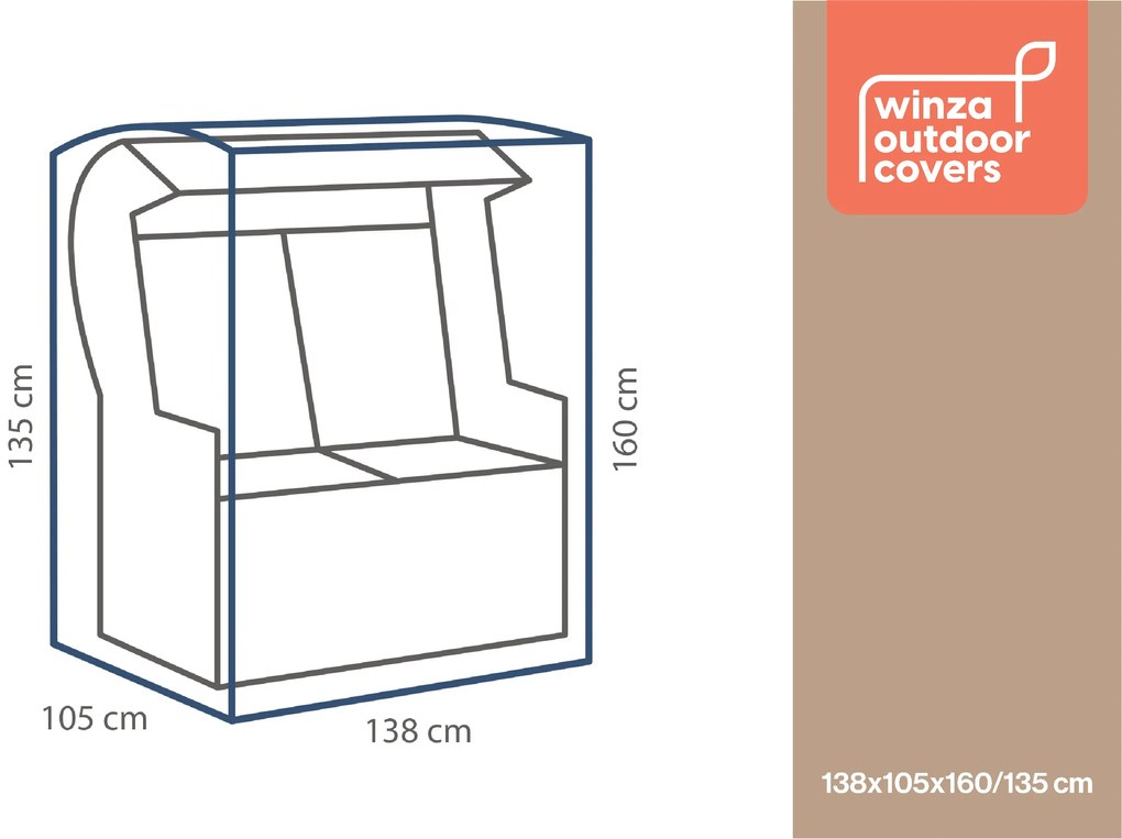 Obal na plážové křeslo 138x105x160/135 cm Winza