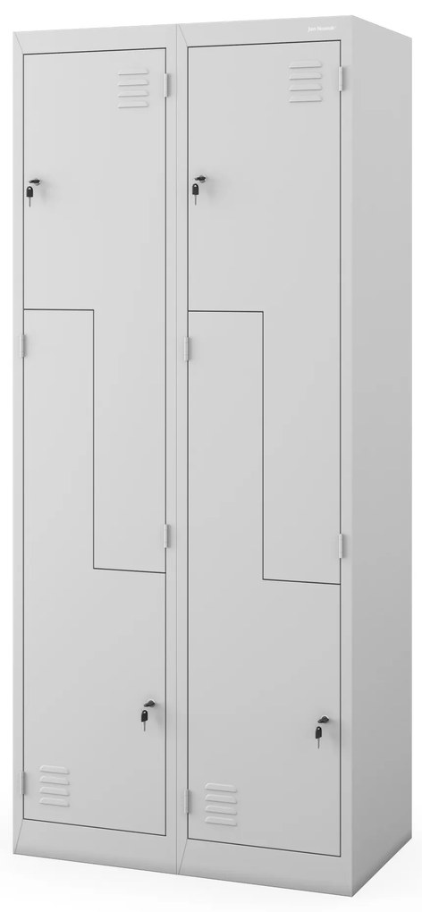 Šatní skříň typu L 4-boxová, šedá, 800x1850x450 mm: JULIA