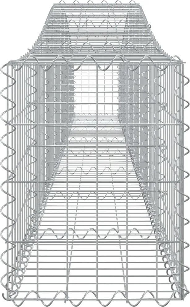 Klenuté gabionové koše 8 ks 400x30x40/60 cm pozinkované železo 3145793
