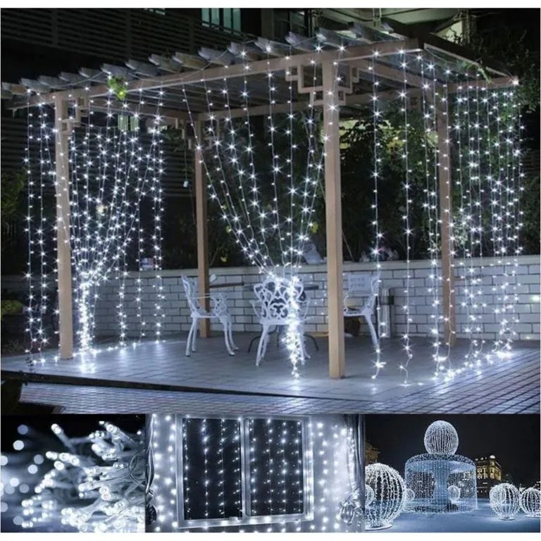 VOLTRONIC® 59929 Vánoční osvětlení - světelný závěs - 3x6 m studená bílá 600 LED