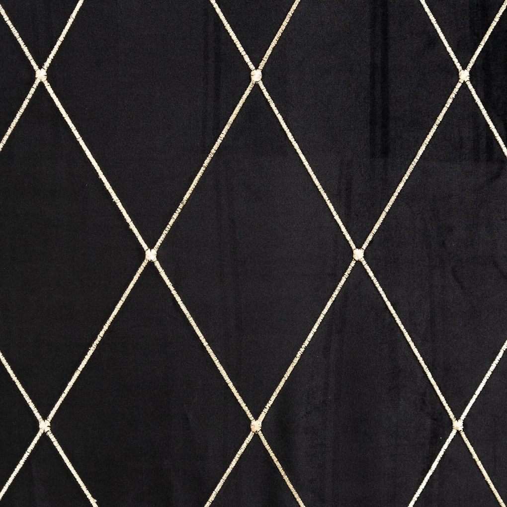 ZATEMŇOVACÍ ZÁVĚS NA KROUŽCÍCH PIERRE CARDIN MARGO 140X250 CM ČERNÁ