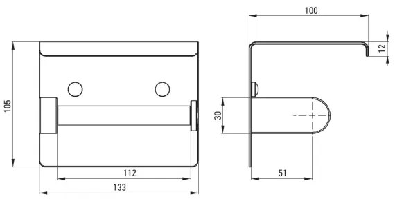 Deante ADR_0221 - Držák toaletního papíru ROUND lesklý chrom