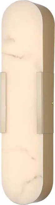 Searchlight 11139GO Nástěnné LED svítidlo OPALINE MARBLE IP44, ZLATÉ 50cm