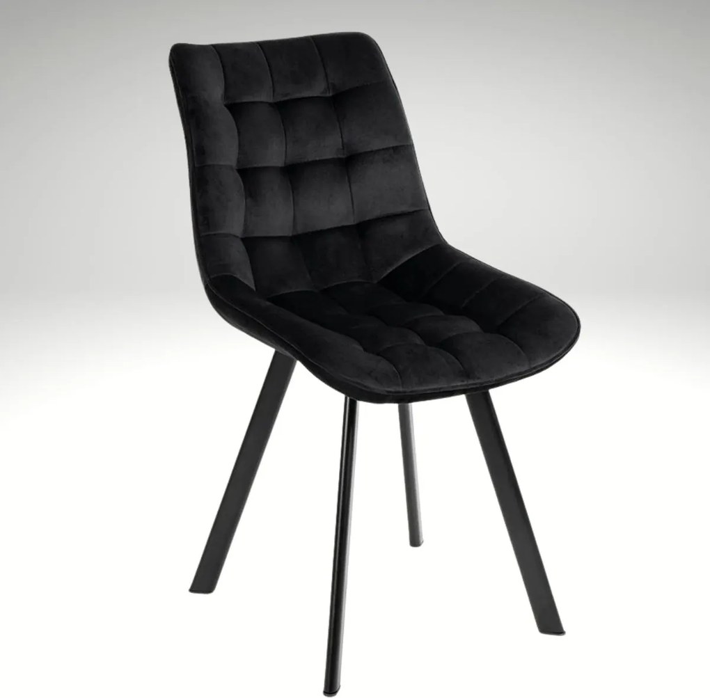 Vikio Jídelní set pro 4 osoby 160x90 cm dub noha X černá židle VJS236-4C-S