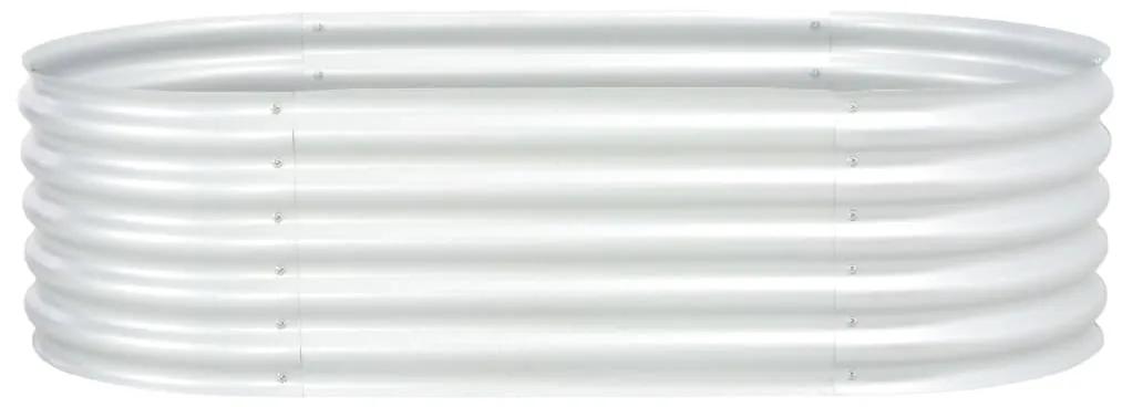 vidaXL Vyvýšený záhon 160 x 80 x 44 cm pozinkovaná ocel stříbrný