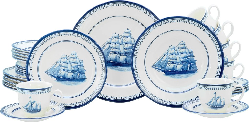XXXLutz KOMBINOVANÁ SOUPRAVA Segelschiff blau 30dílné Creatable - Online Only nádobí - 007768071101