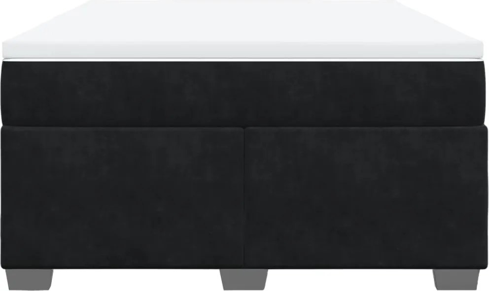 Box spring postel s matrací černá 140 x 190 cm samet 3285283