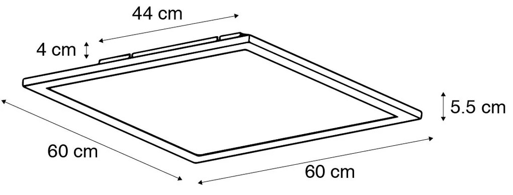 Stropní svítidlo bílé vč. LED a stmívače s dálkovým ovládáním - Liv