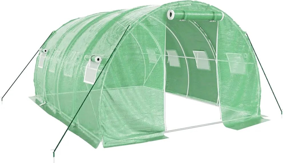 Skleník s ocelovým rámem zelený 12 m² 4 x 3 x 2 m 3188039