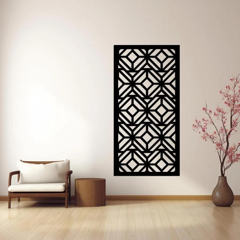 dřevo života Dřevěný dekorační panel na zeď CROSS Rozměry (cm): 20x40, Barevný vzor: Černá