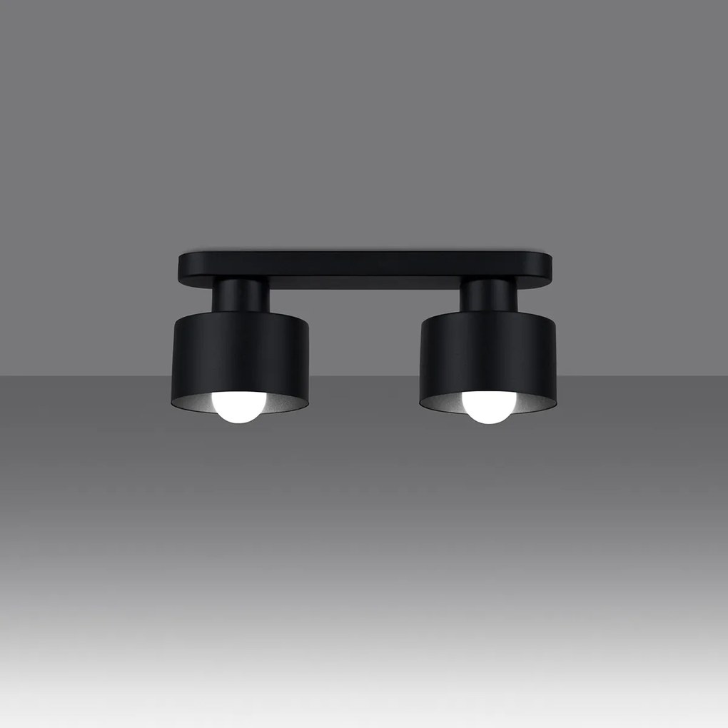 Sollux Lighting Stropní svítidlo SAVAR 2 Černá