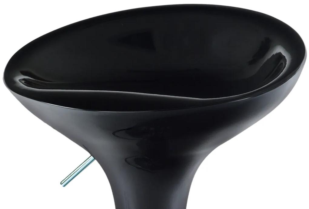 Autronic - Barová židle, černý plast, chromová podnož, výškově nastavitelná - AUB-9002 BK