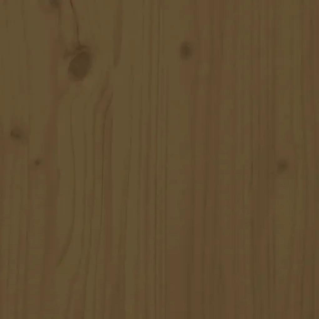 Rám postele medově hnědý masivní dřevo 75x190cm malé jednolůžko