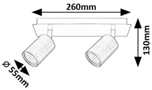 Rabalux 73072 - Bodové svítidlo GERHARD 2xGU10/15W/230V