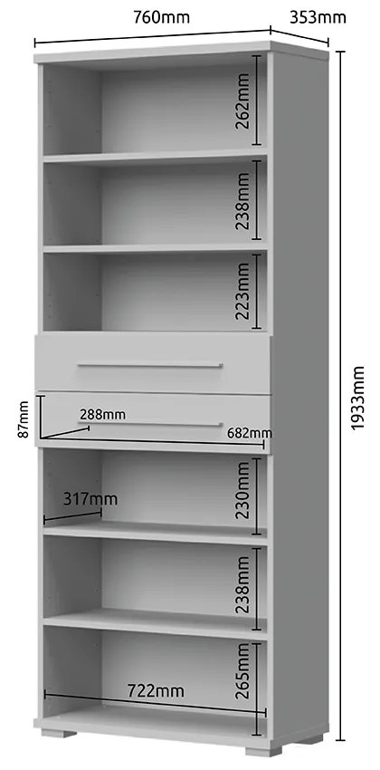 Předsíňová skříň PIANO V42 - bílá lesk