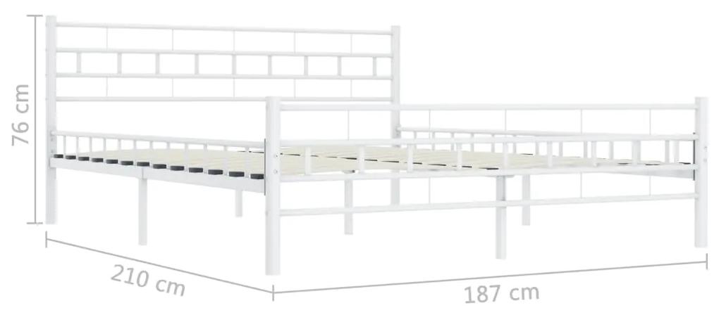 Rám postele bílý kovový 180 x 200 cm,  285300 HangarStore.cz