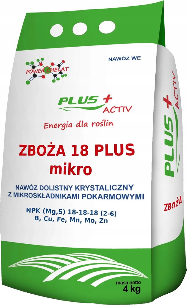 Plus Activ Obiloviny 18 Plus Mikro 4 kg listové hnojivo