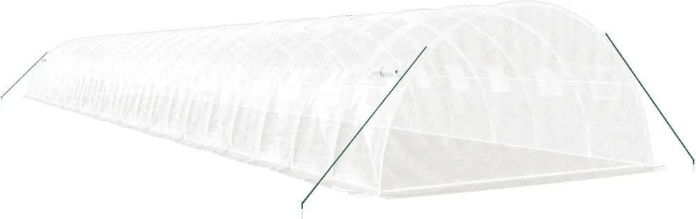 Skleník s ocelovým rámem bílý 88 m² 22 x 4 x 2 m 3188081