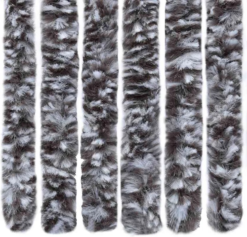 Závěs proti hmyzu hnědý a béžový 56 x 185 cm Chenille 284276