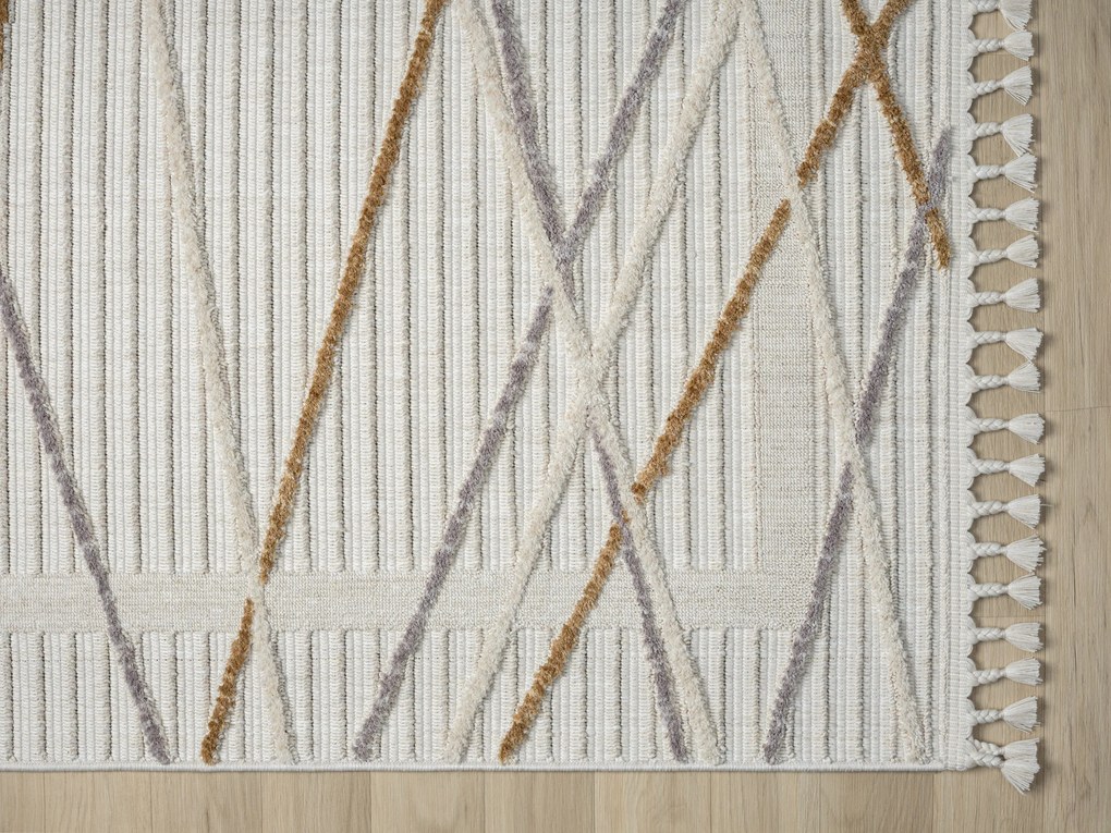 My Flair, Kusový koberec Luana 1 creme, 140x200, bílá, chodba / předsíň