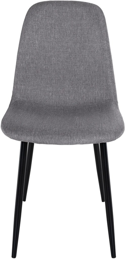 Jídelní židle Shipley - 4 ks - látkové čalounění | šedé