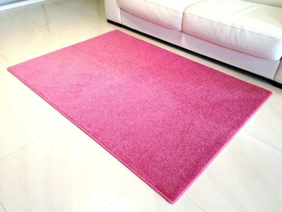 Kusový růžový koberec Eton (Varianta: 120 x 160 cm)