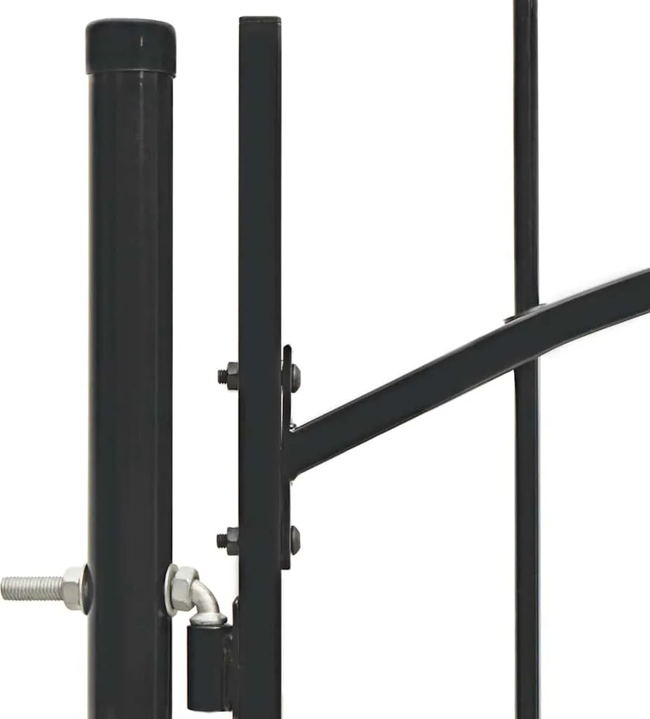 Zahradní brána Woerden ocel 1x1,25 m Černá 143059
