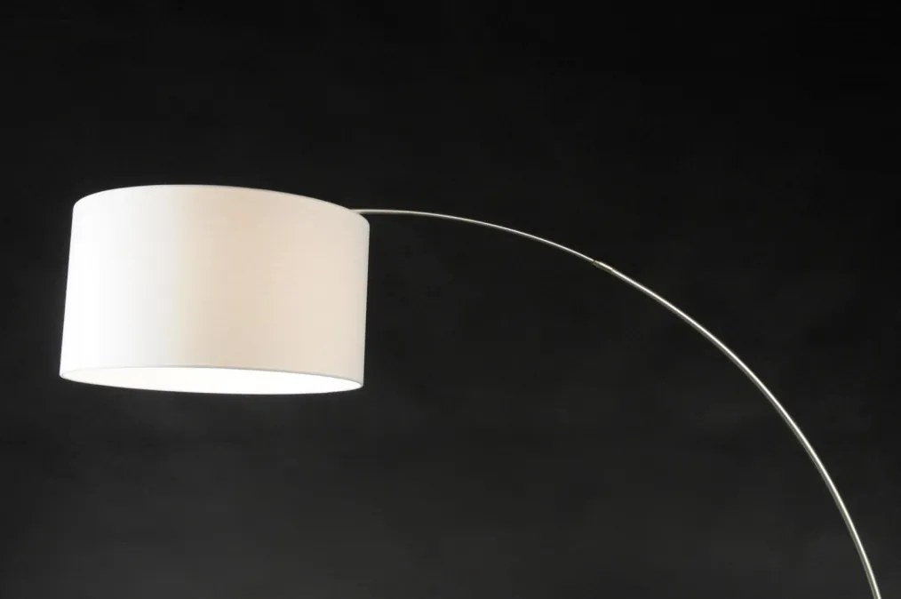 Stojací designová oblouková lampa Dallas White