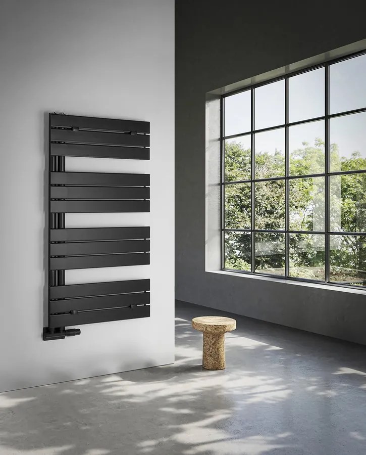 Aqualine Mythos otopné těleso rovné boční připojení 500 x 1130 mm černá mat LLM511B