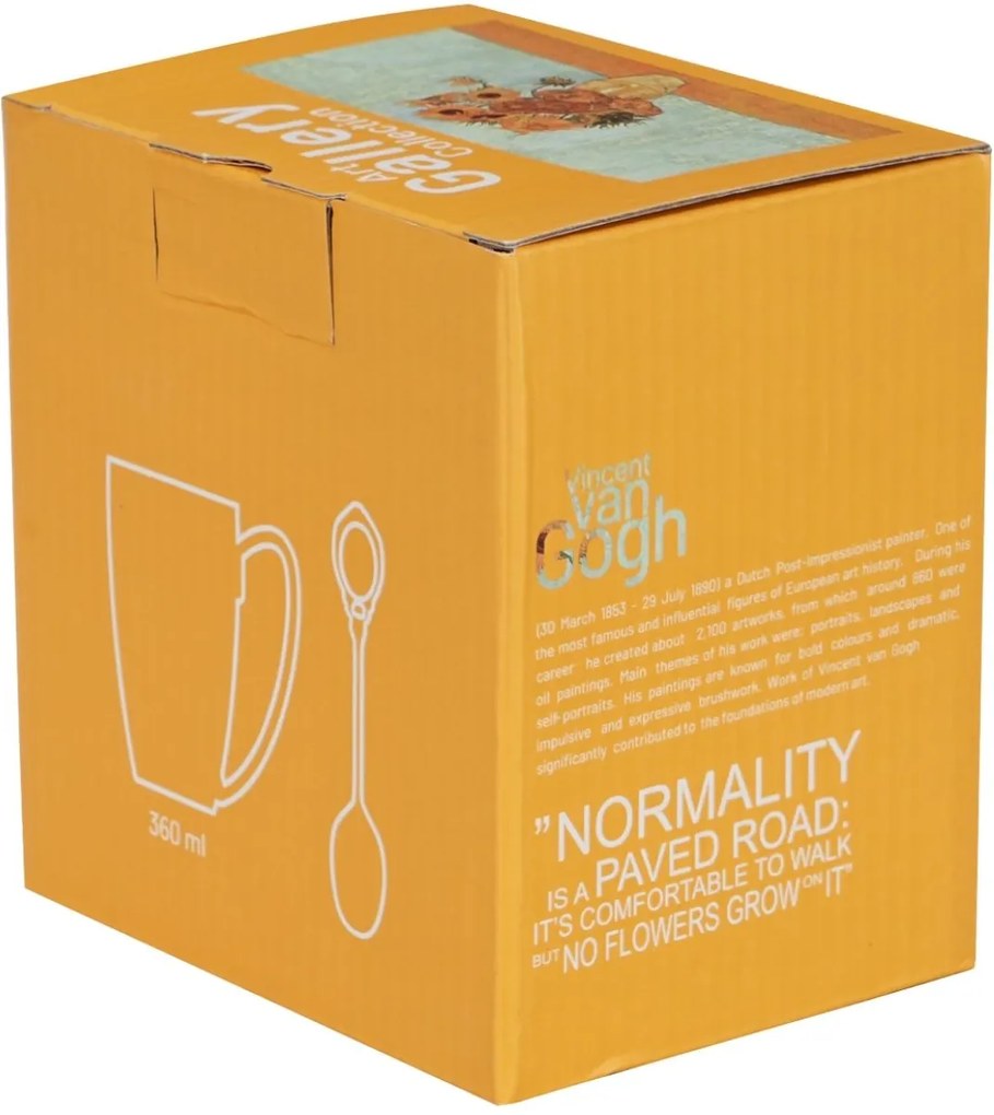 Porcelánový hrnek se lžičkou Van Gogh Sunflowers 360 ml