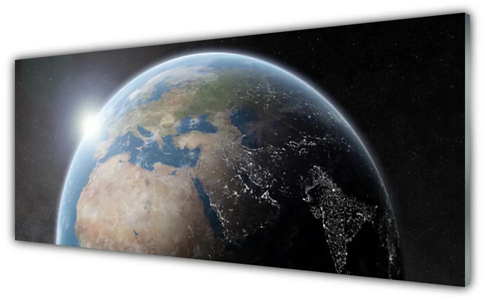 Plexisklo-obraz Planeta Země Vesmír 125x50 cm