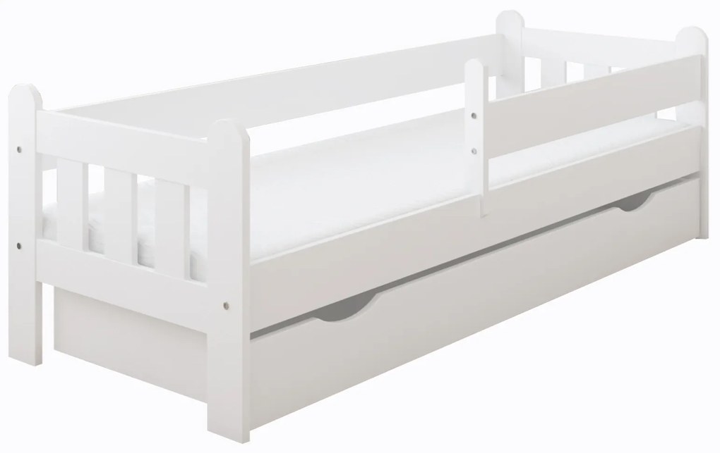 BabyBeds Dětská postel STAS Velikost postele: 160x80 cm, Barevné provedení: Olše, Úložný prostor: Ano, s úložným prostorem Bílá