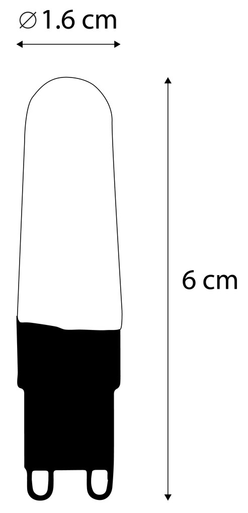 Sada 5 ks Žárovka G9 LED 2,5W 240lm 2300K