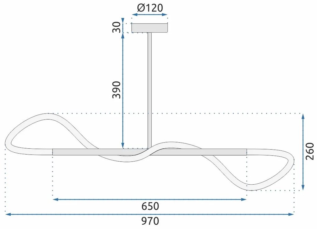 Toolight - LED závěsné svítidlo APP856-CP, černá, OSW-04031