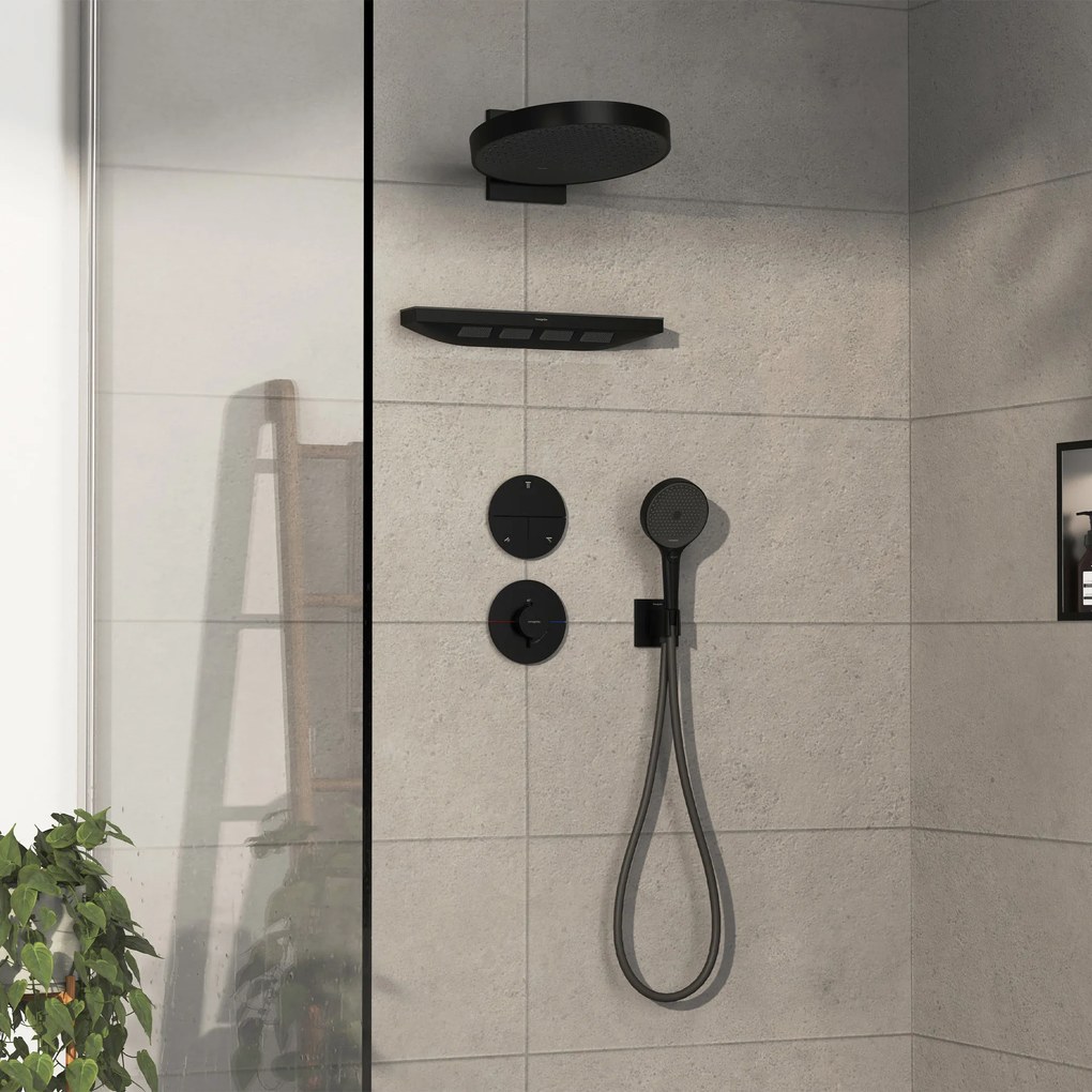 Hansgrohe ShowerSelect Comfort S, termostat pod omítku, černá matná, HAN-15559670