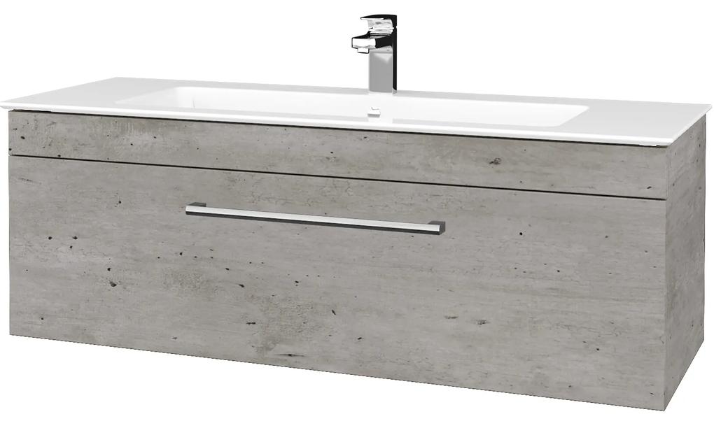 Dřevojas Koupelnová skříň ASTON SZZ 120 Varianta: N01 Bílá lesk / Úchytka T02 / D06 Ořech