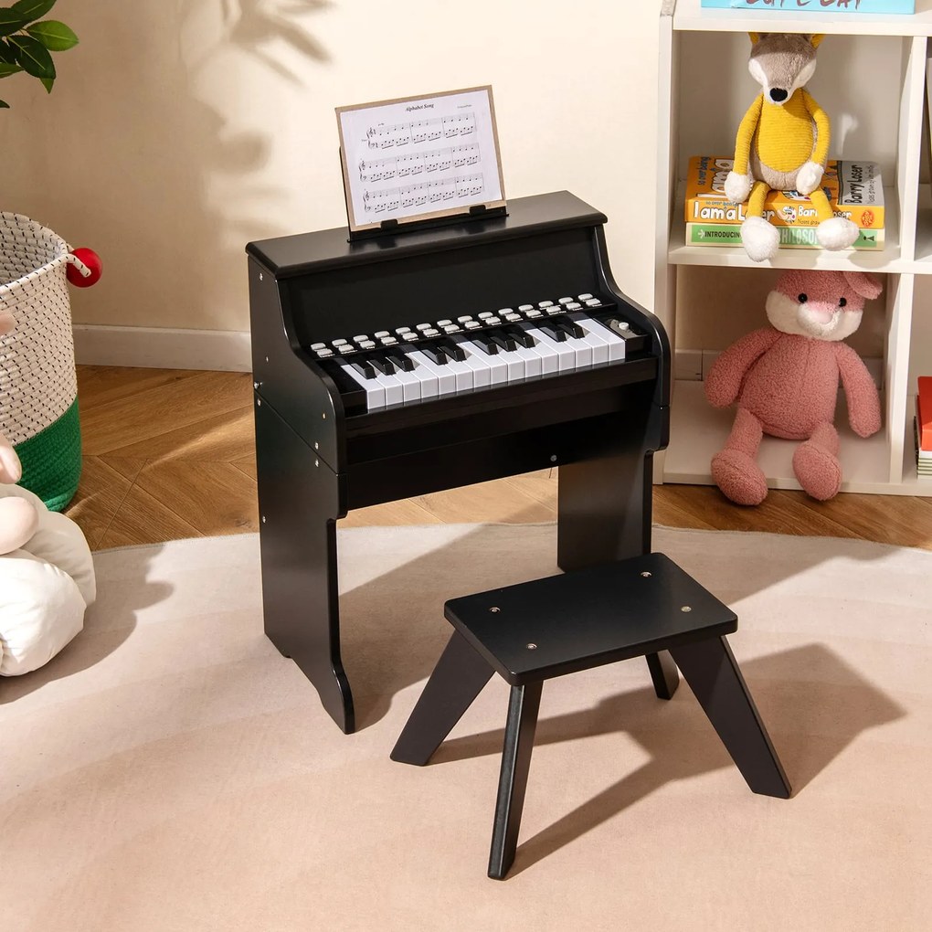 Costway 25 Keys Mini Digital Piano se stoličkou Dětské piano