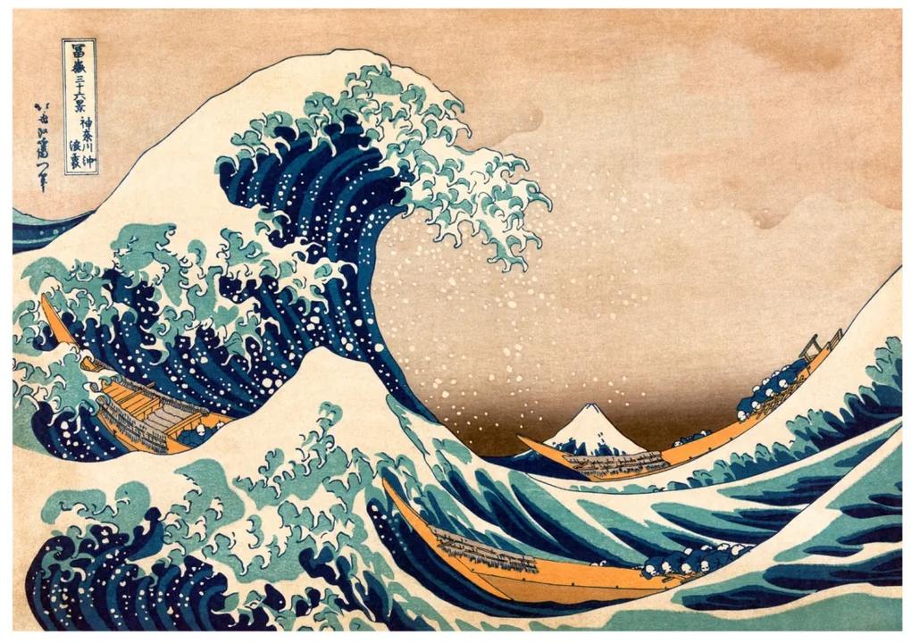 Fototapeta - Hokusai: The Great Wave off Kanagawa (Reproduction)