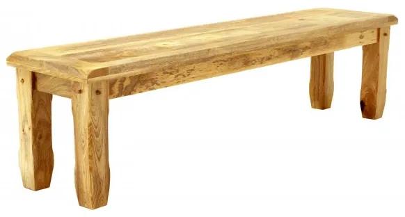 Indický nábytek - Lavice Devi 170x40 z mangového dřeva Mango natural