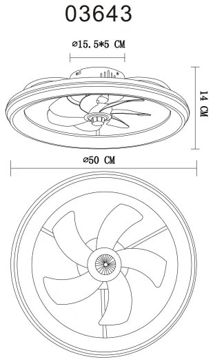 Globo 03643 - LED Stm. stropní ventilátor CELESTE LED/40W/230V 3000-6500K + DO