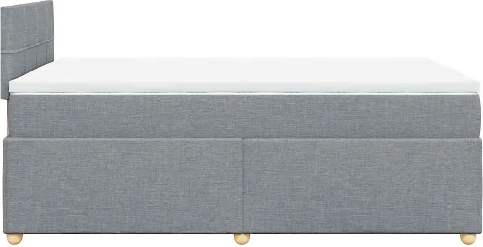Box spring postel s matrací světle šedá 120x190 cm textil 3286619