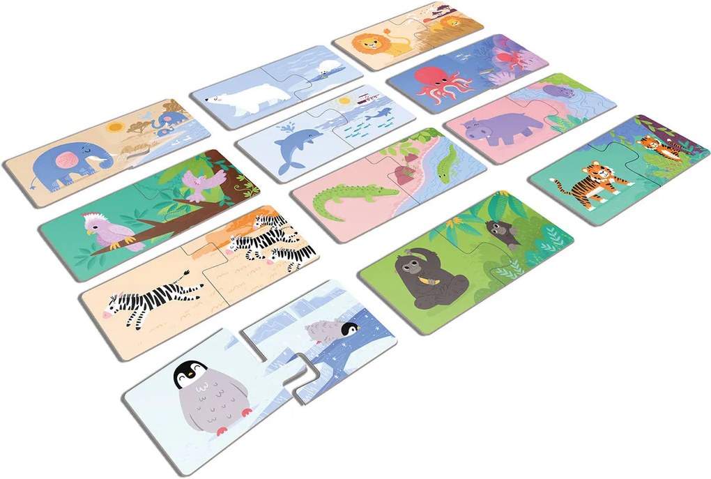 EFKO KukiKuk Véééliké baby puzzle duo Kde bydlí zvířátka 24 dílků ef80036