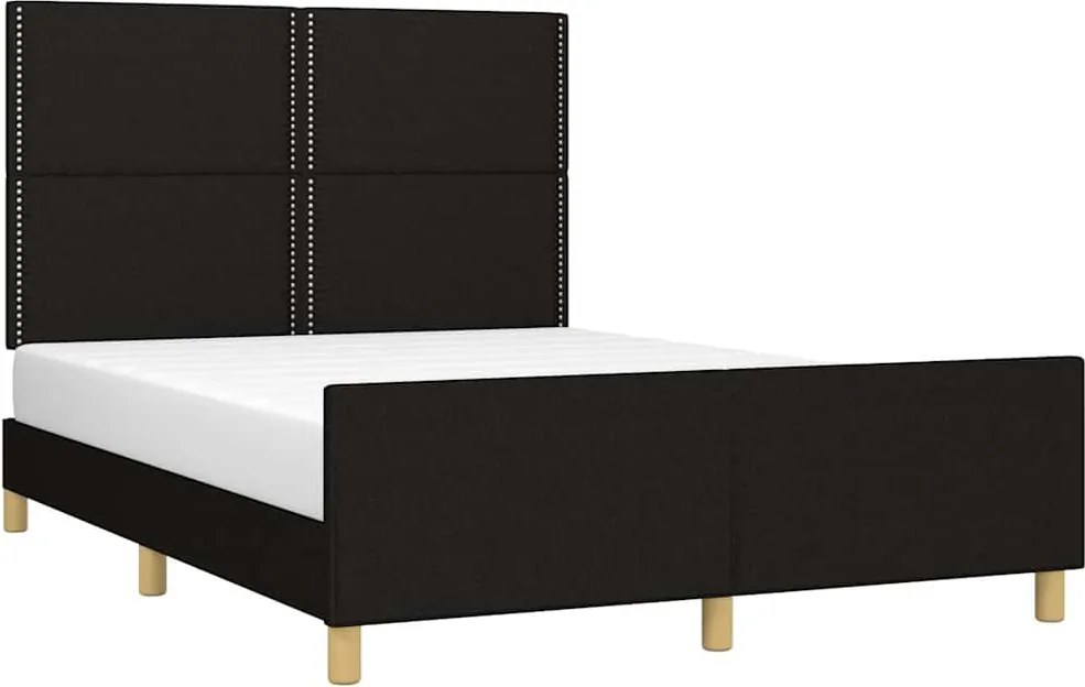 Rám postele bez matrace černý 140 x 200 cm textil 3124978