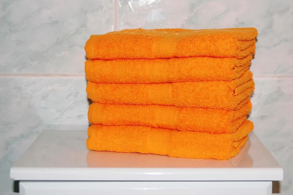 Froté ručník CRYSTAL - oranžový 48 x 88 cm, český výrobce Tibex