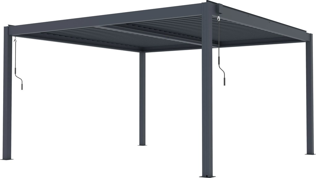 Bioklimatická pergola G21 Austin Premium 4x4 m, antracitová hliníková