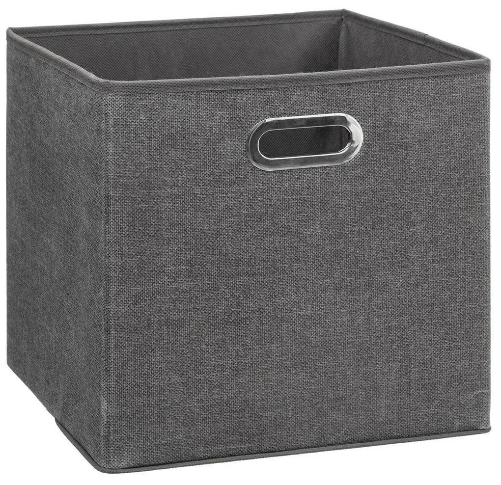 Úložný textilní box 31 cm tmavě šedý