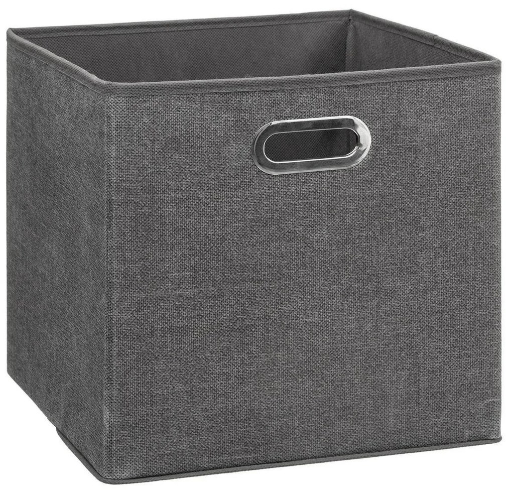 Úložný textilní box 31 cm tmavě šedý