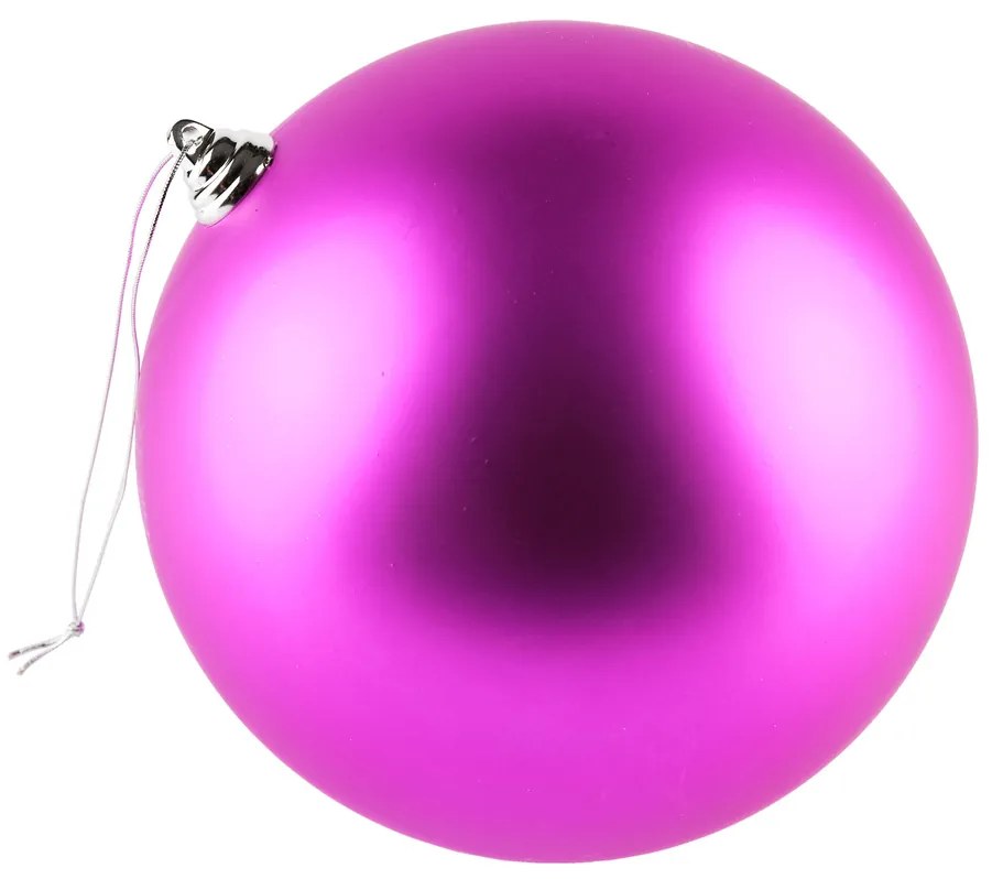 Velká vánoční koule 20 cm, růžová, matná, UV