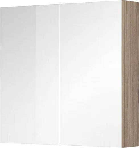 Mereo Mereo, Aira, koupelnová galerka 60 cm nebo 80 cm, zrcadlová skříňka, 2x dveře, dub Kronberg, CN717GD