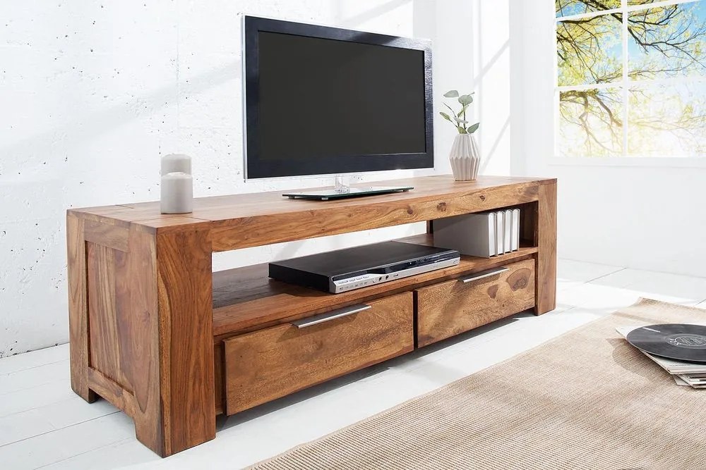 Luxusní TV stolek Timber masiv 135 cm - skladem